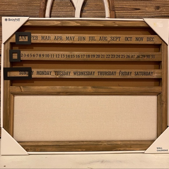 Broyhill | Accents | Rustic Large Wooden Sliding Perpetual Calendar ...
